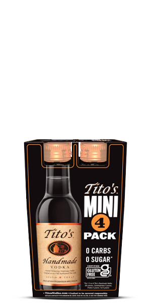 Tito's Handmade Vodka 4 Pack (50mL) » Buy Online 🥃 – Flaviar